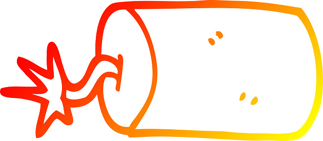Dessin Au Trait Dégradé Chaud Dune Dynamite De Dessin Animé Vecteurs