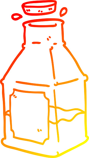 Dessin Au Trait Dégradé Chaud Dune Boisson De Dessin Animé Dans Une
