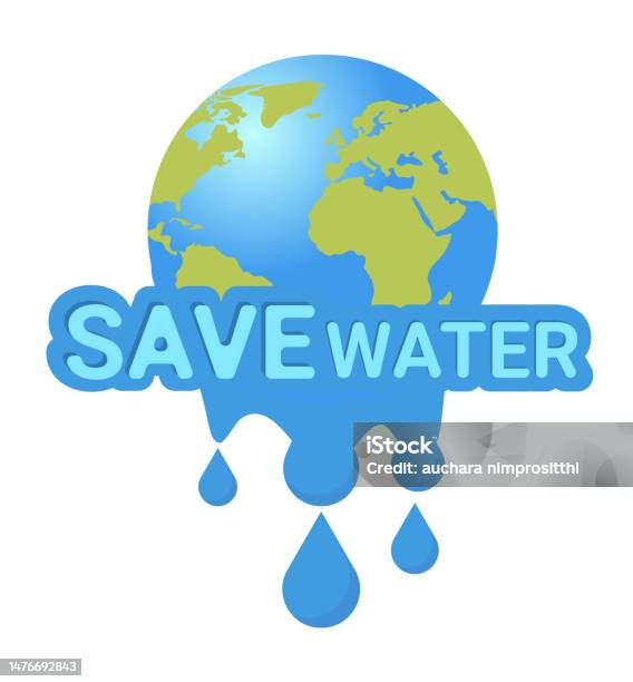 Save Water Concept Infographic Water Eco Illustration Stock