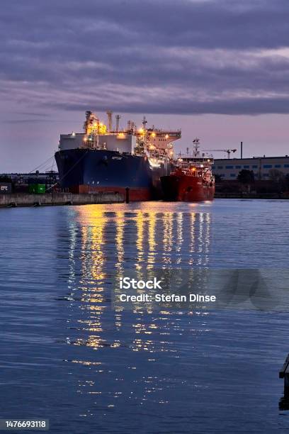 First Lng Terminal With Lng Tanker Neptune In German Harbour Of Lubmin ... First Lng Terminal With Lng Tanker Neptune In German Harbour Of Lubmin ...