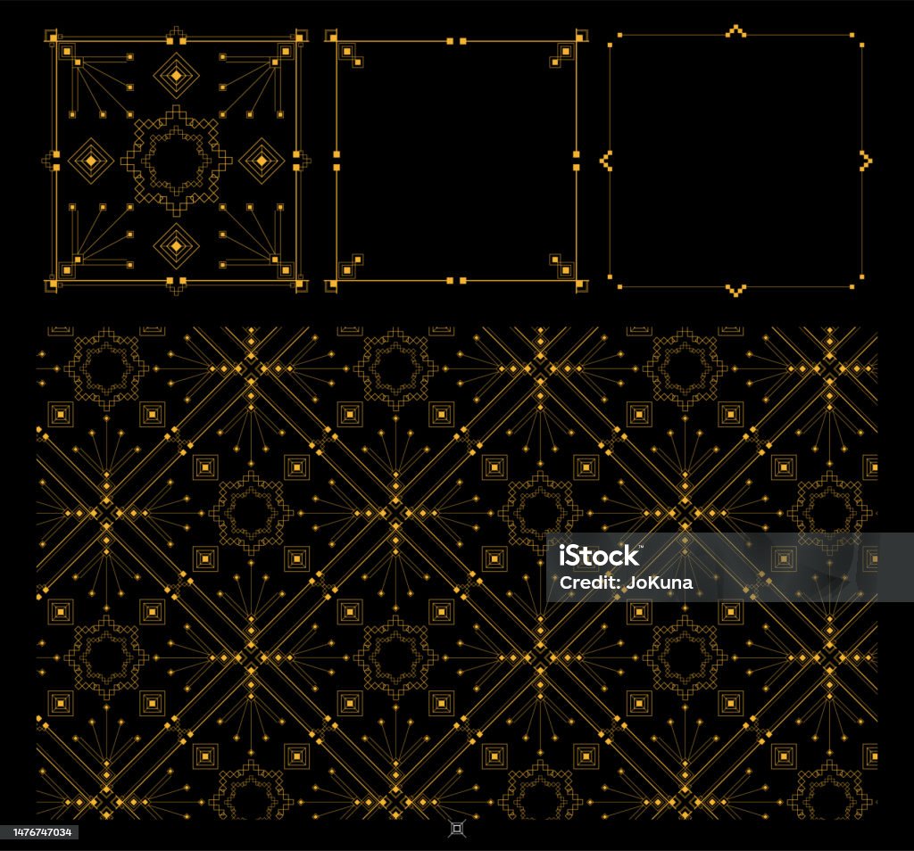 Vector The Repeated Pattern And Frames Of Abstract Geometry Elements