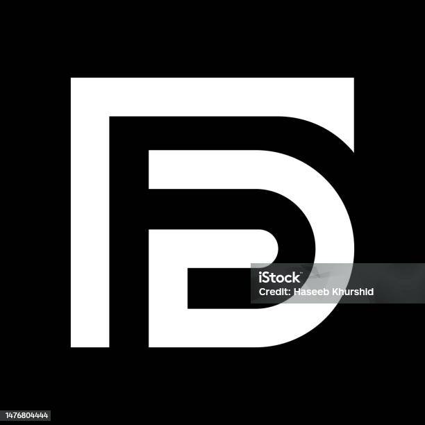 Logo Df Minimal Icône Dune Lettre Df Sur Fond De Luxe Idée De Logo