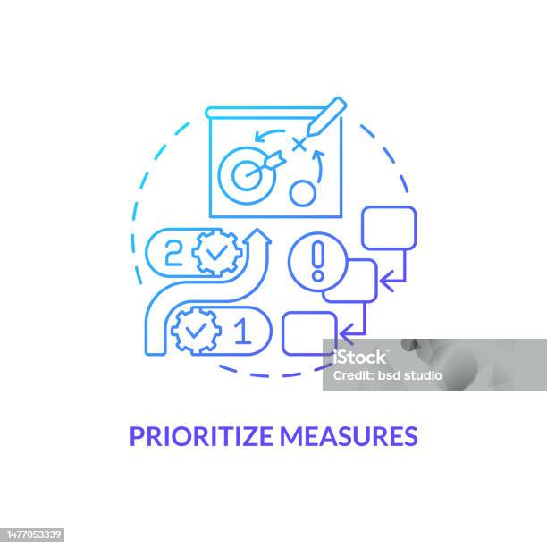 Ilustración de Icono De Concepto De Degradado Azul De Medidas De ... Ilustración de Icono De Concepto De Degradado Azul De Medidas De ...