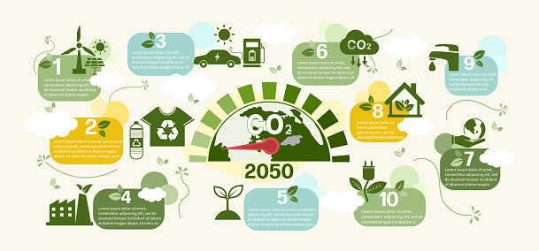 Zero Emission By 2050 Net Zero And Carbon Neutral Concept Net Zero