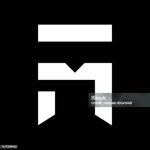 Logo Fm Minimal Icône Dune Lettre Mf Sur Fond De Luxe Idée De Logo