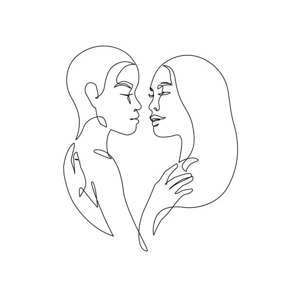 130 Drawing Of Lesbians Hugging Illustrations Royalty Free Vector