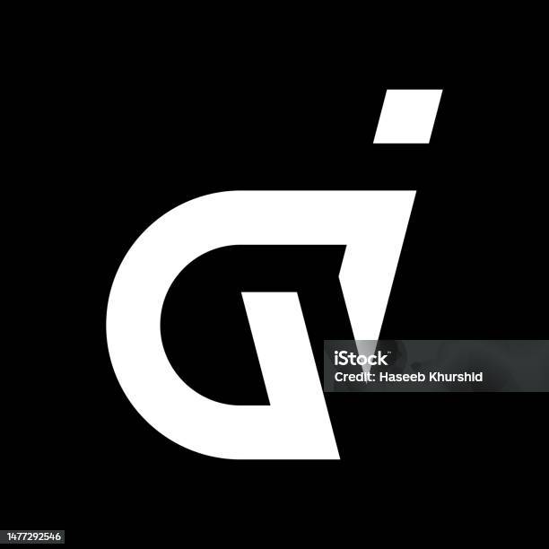 Logo Gi Minimal Icône Dune Lettre Ig Sur Fond De Luxe Idée De Logo