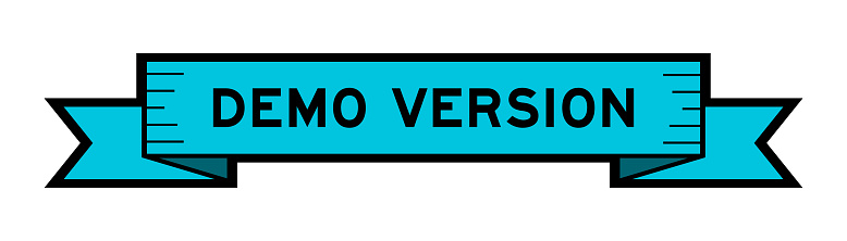 Bannière Détiquette De Ruban Avec Version De Démonstration De Mot En