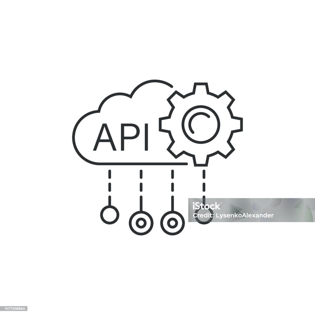 Api Icon In Flat Style Software Integration Vector Illustration On 9990