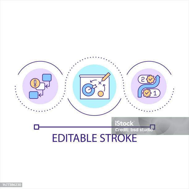 Choose Goals And Priorities Loop Concept Icon Stock Illustration ... Choose Goals And Priorities Loop Concept Icon Stock Illustration ...
