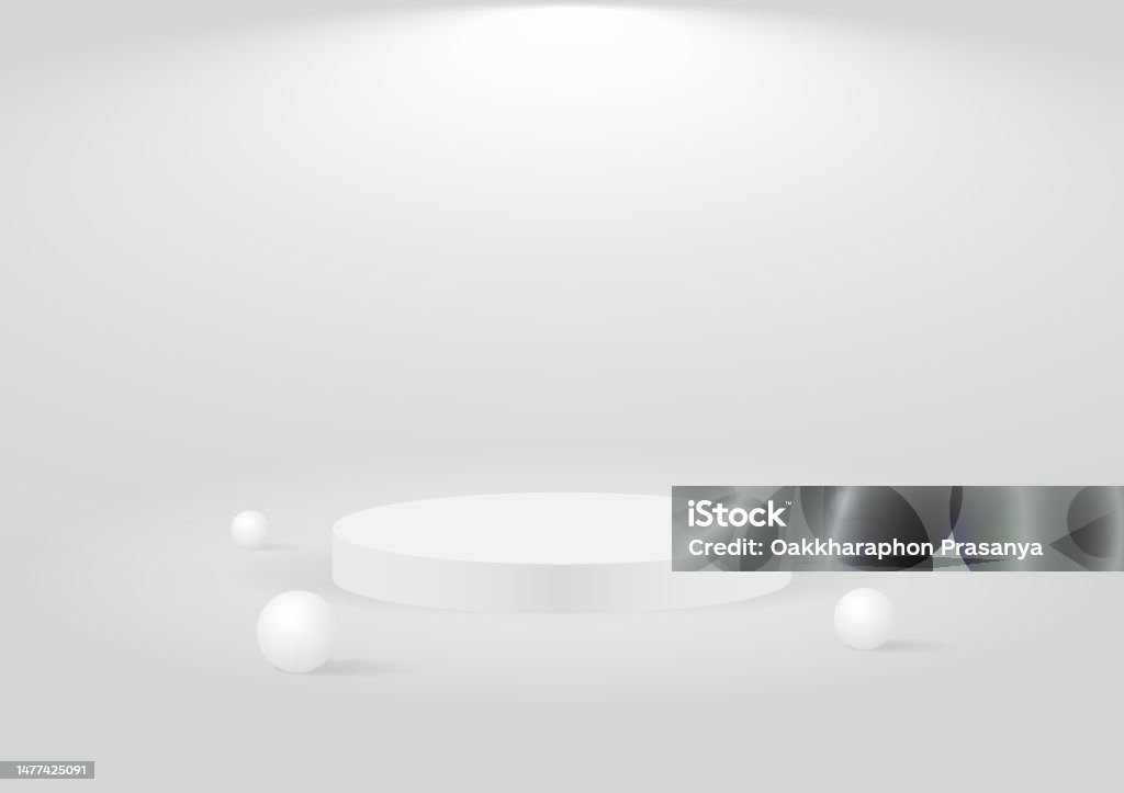 Abstract White Empty Podium Pedestal Scene For Product Display Vector ... Abstract White Empty Podium Pedestal Scene For Product Display Vector ...