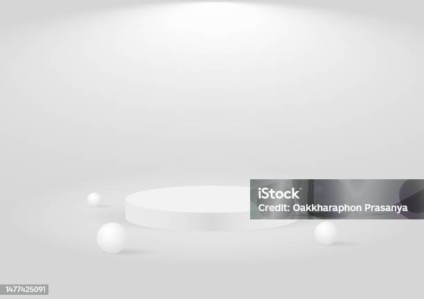 Abstract White Empty Podium Pedestal Scene For Product Display Vector ... Abstract White Empty Podium Pedestal Scene For Product Display Vector ...