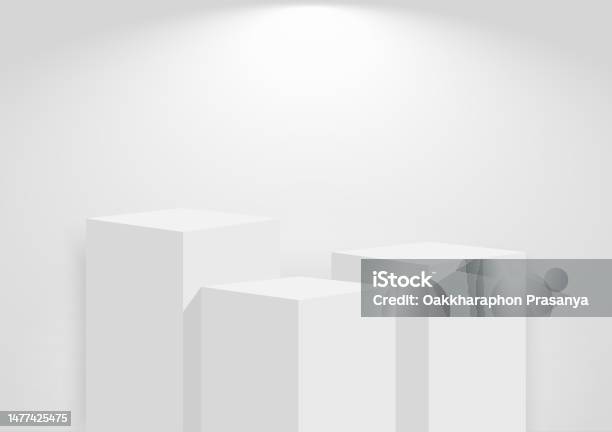 Abstract White Empty Podium Pedestal Scene For Product Display Vector ... Abstract White Empty Podium Pedestal Scene For Product Display Vector ...