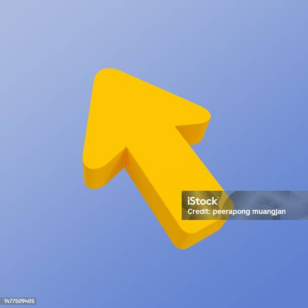3d Minimal Orange Cursor Computer Mouse Pointer Cursor With Clipping