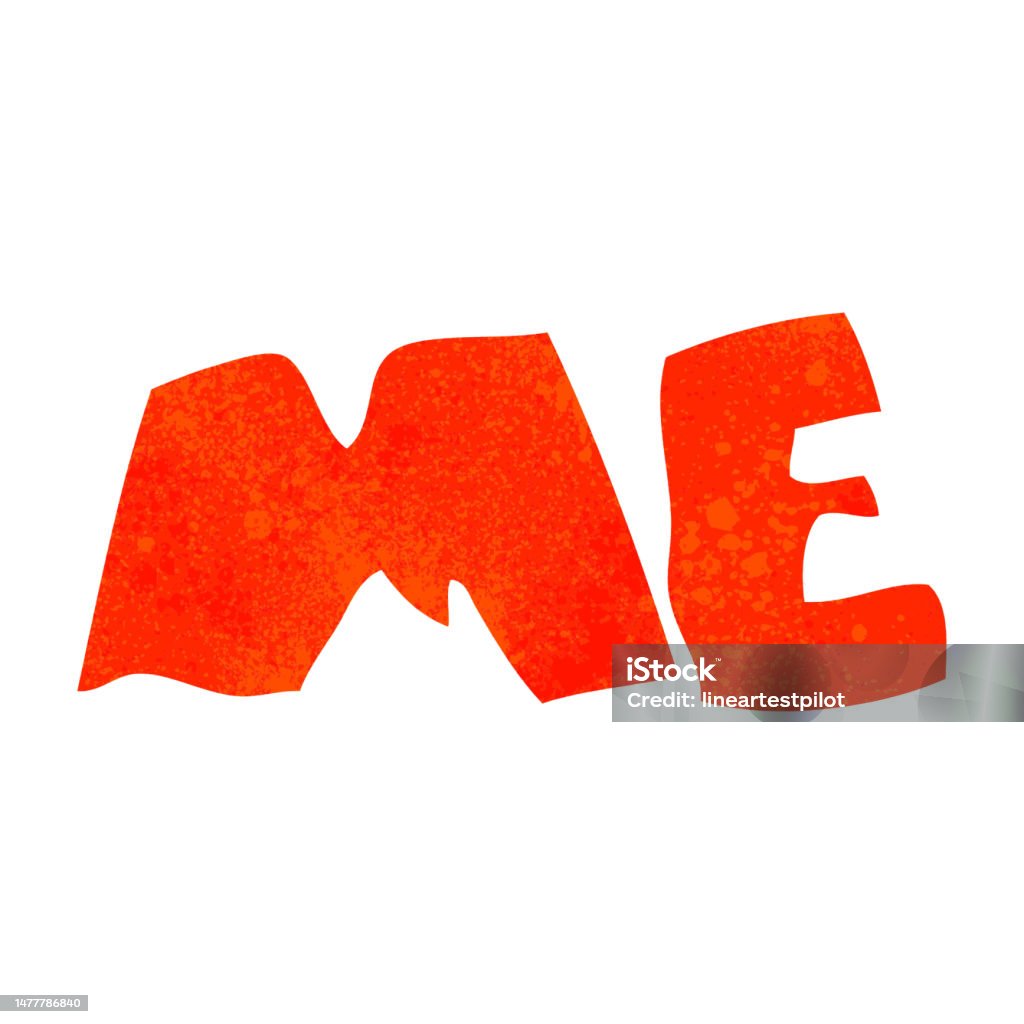 Freehand Retro Cartoon Me Symbol Stock Illustration Download Image Now Art Art Product