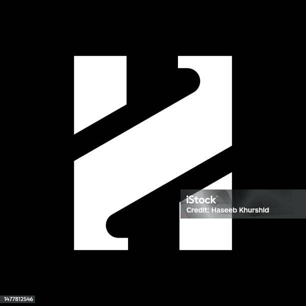 Logo Zh Minimal Icône Dune Lettre Zh Sur Fond De Luxe Idée De Logo