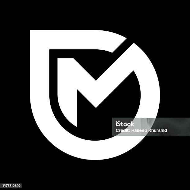 Logo Dm Minimal Icône Dune Lettre Md Sur Fond De Luxe Idée De Logo