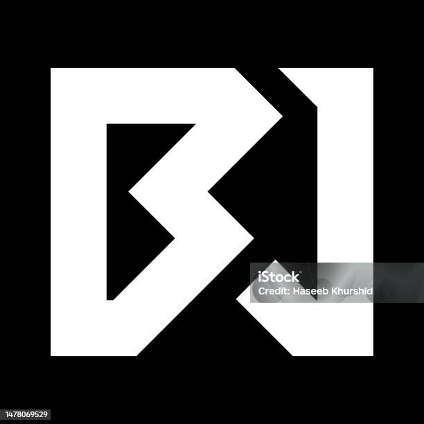 Logo Wb Minimal Icône Dune Lettre Bw Sur Fond De Luxe Idée De Logo
