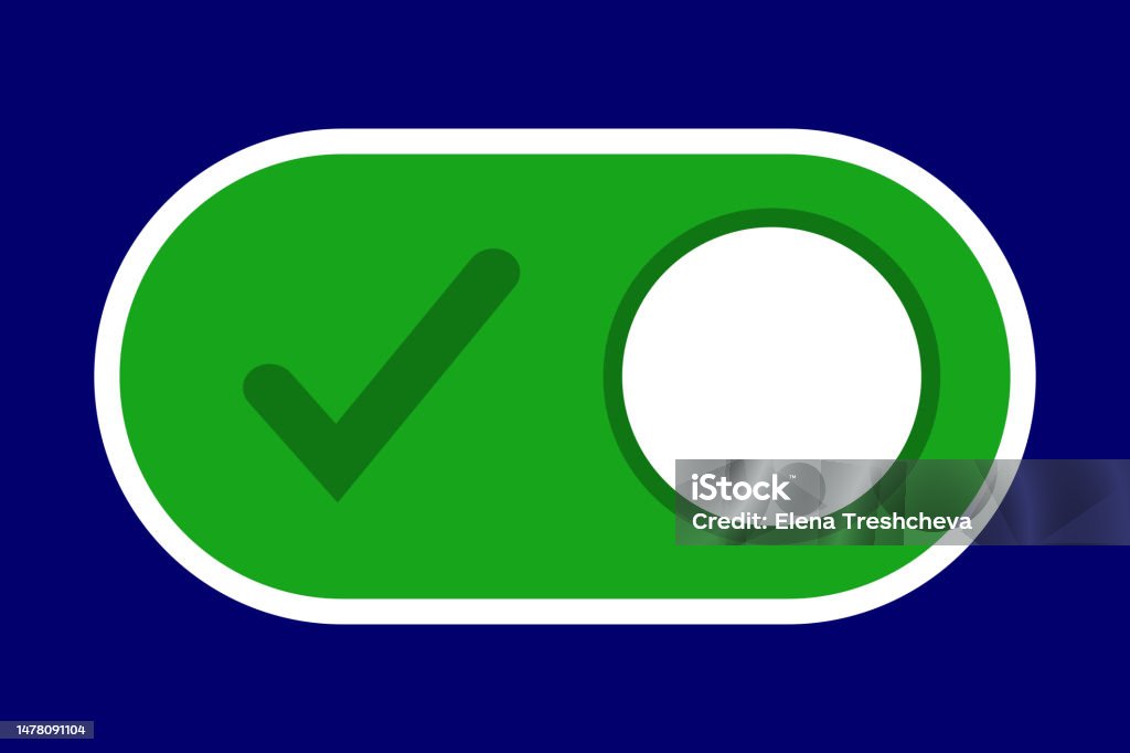 Turn On Gui Toggle Switch Slider Pictogram Icon Button For Website Or Mobile Game Or Application