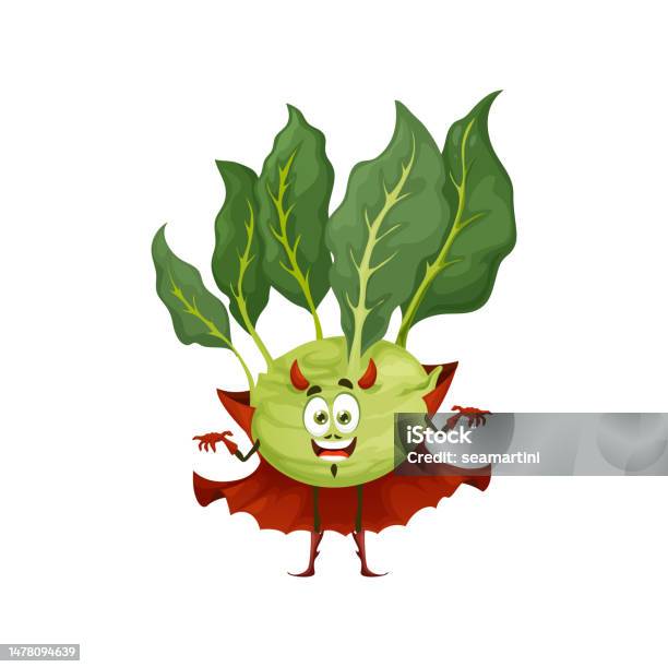 Cartoon Kohlrabi Halloween Teufel Vektor Figur Stock Vektor Art und ... Cartoon Kohlrabi Halloween Teufel Vektor Figur Stock Vektor Art und ...