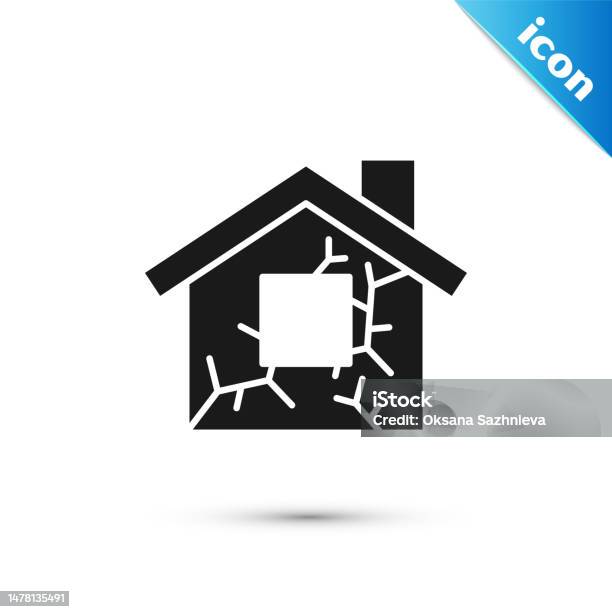 Icône De La Maison Grise Isolée Sur Fond Blanc Concept Dassurance