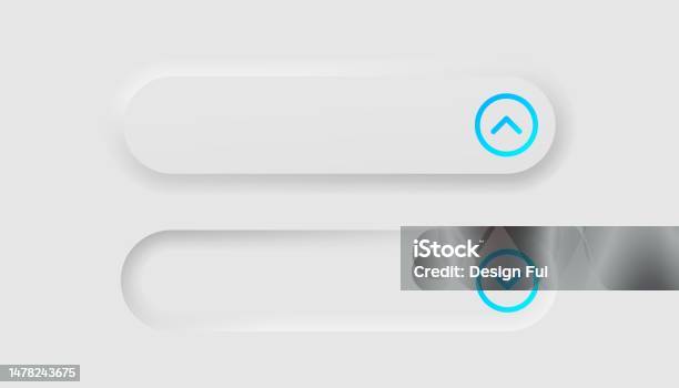 Drop Down Menu Icon In Neumorphism Style Icons For Business White Ui Ux
