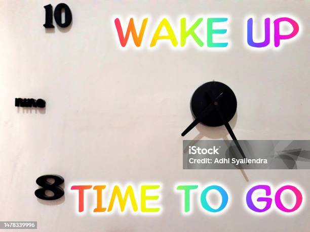 Gradient Colorful Illustration Short Phrase Text Word Wake Up Time To ... Gradient Colorful Illustration Short Phrase Text Word Wake Up Time To ...