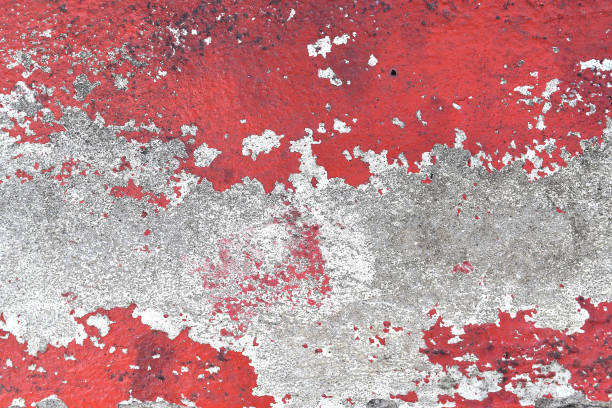 Free picture: Old red paint peeling off from concrete