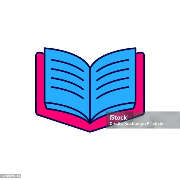 Contour Rempli Icône Du Livre Ouvert Isolée Sur Fond Blanc Vecteur
