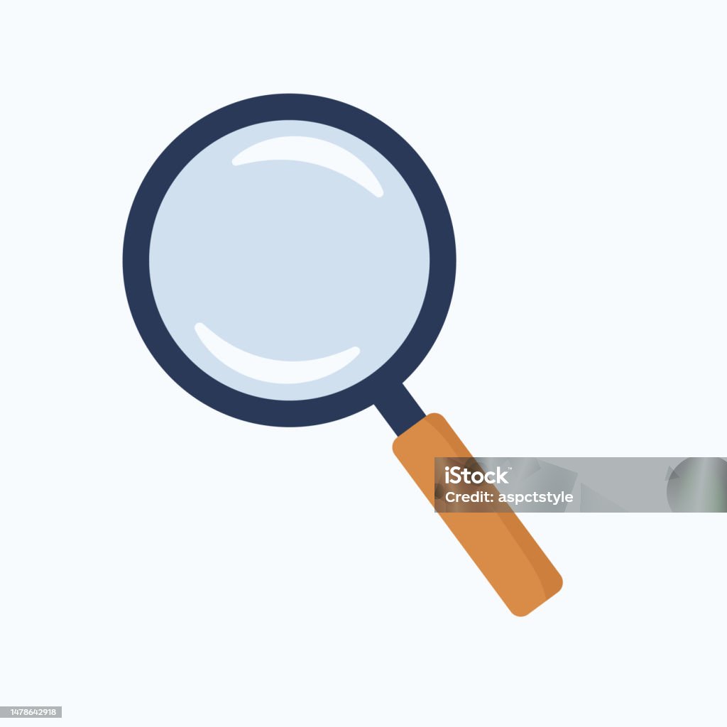 Lupencartooniconvektorillustration Flache Illustration Einer Niedlichen ... Lupencartooniconvektorillustration Flache Illustration Einer Niedlichen ...