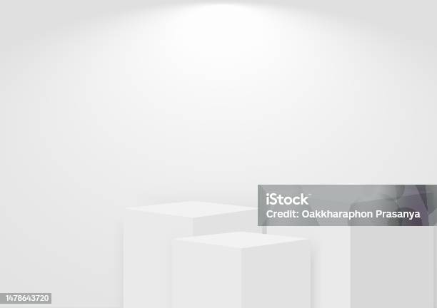 Abstract White Empty Podium Pedestal Scene For Product Display Vector ... Abstract White Empty Podium Pedestal Scene For Product Display Vector ...