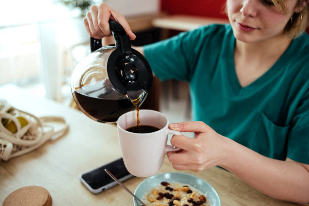 Free Stock Photo of Pouring coffee in a cozy home setting | Download ...