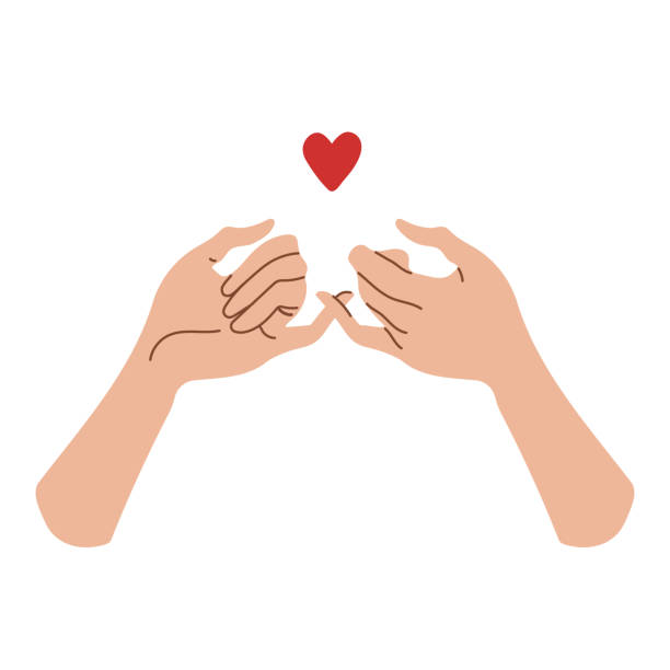 160 Two Friends Holding Hands Drawing Stock Illustrations Royalty
