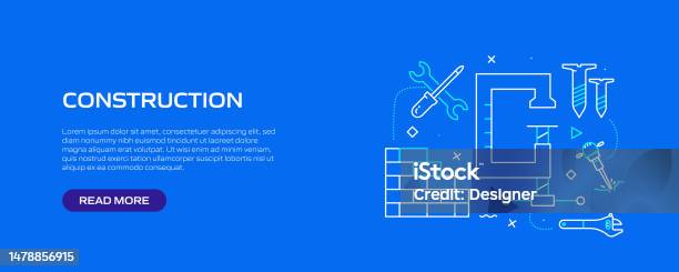 Konstruksi Terkait Line Style Banner Design Untuk Web Page Headline