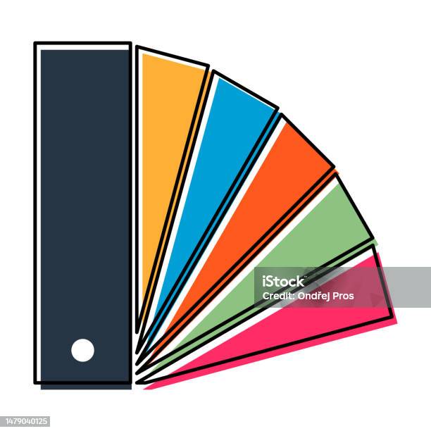 Icône De Couleur Pantone Symbole De Catalogue Graphique Coloré Modèle