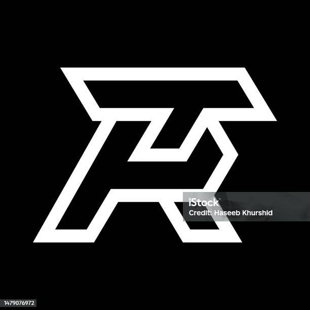 Logo Rt Minimal Icône Dune Lettre Tr Sur Fond De Luxe Idée De Logo