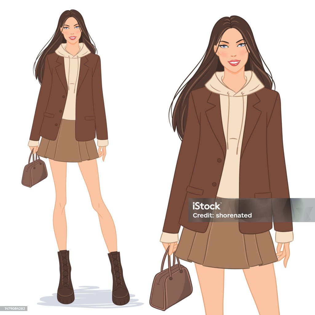 Fashion Model Posing Vector Stock Illustration Download Image Now