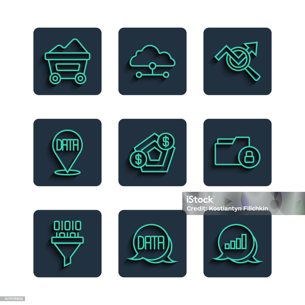Set Line Binary Code Data Analysis Pie Chart Infographic Search Data ... Set Line Binary Code Data Analysis Pie Chart Infographic Search Data ...