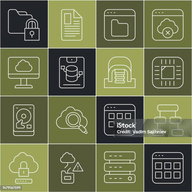Set Line Browser Files Hierarchy Organogram Chart Processor With Cpu Server Data Web Hosting