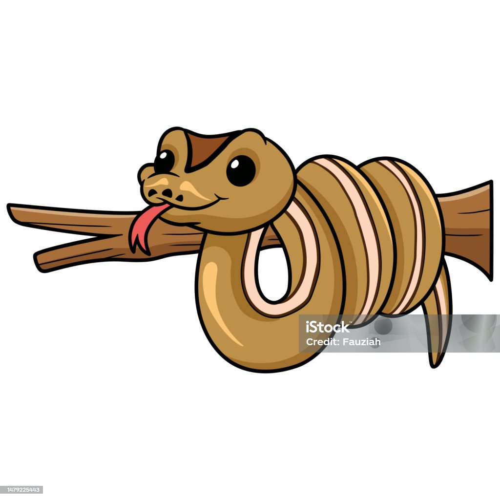 Cute Cinnamon Super Stripe Cartoon On Tree Branch Stock Illustration