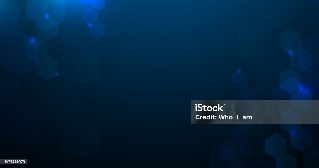 Abstrak Latar Belakang Teknologi Segi Enam Biru Latar Belakang Konsep