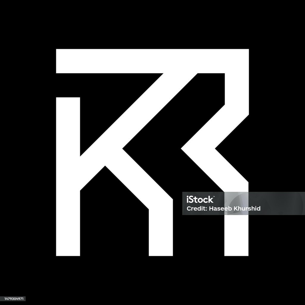 Logo Rk Minimal Icône Dune Lettre Kr Sur Fond De Luxe Idée De Logo