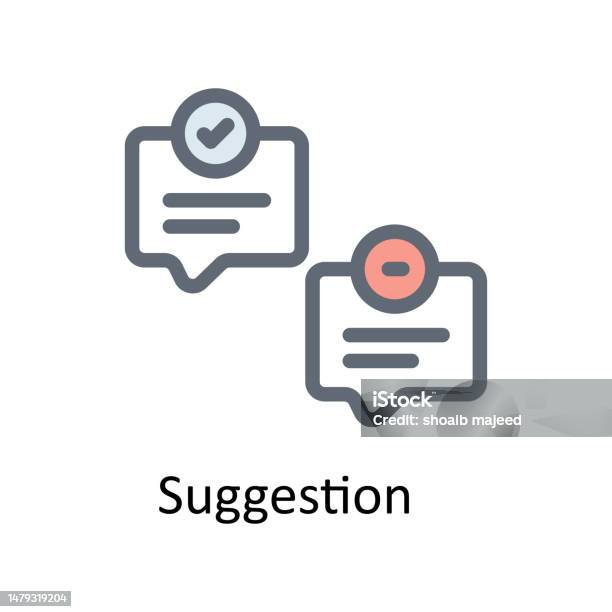 Suggestion Vector Fill Icônes De Contour Stock Simple Dillustration