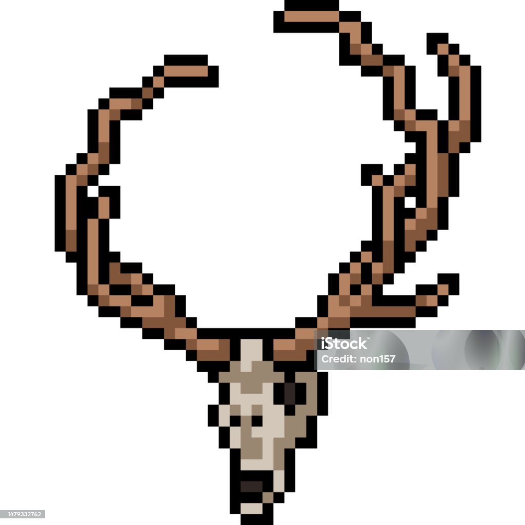 Pixel Art Fantasy Czaszka Jelenia - Stockowe grafiki wektorowe i więcej ... Pixel Art Fantasy Czaszka Jelenia - Stockowe grafiki wektorowe i więcej ...
