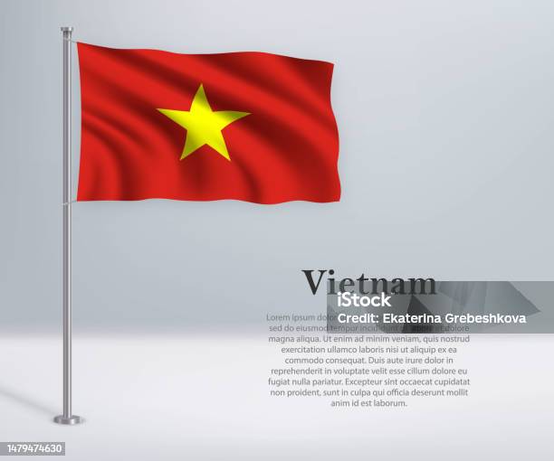 Mengibarkan Bendera Vietnam Di Tiang Bendera Template Untuk Hari ... Mengibarkan Bendera Vietnam Di Tiang Bendera Template Untuk Hari ...