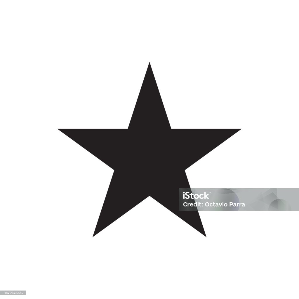 Étoile Icône Vectorielle Étoile Noire Pictogramme Symbole Dillustration