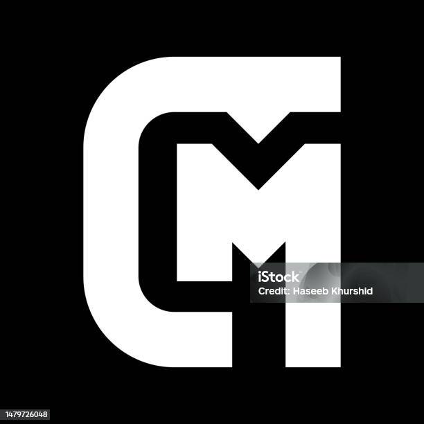 Logo Cm Minimal Icône Dune Lettre Mc Sur Fond De Luxe Idée De Logo
