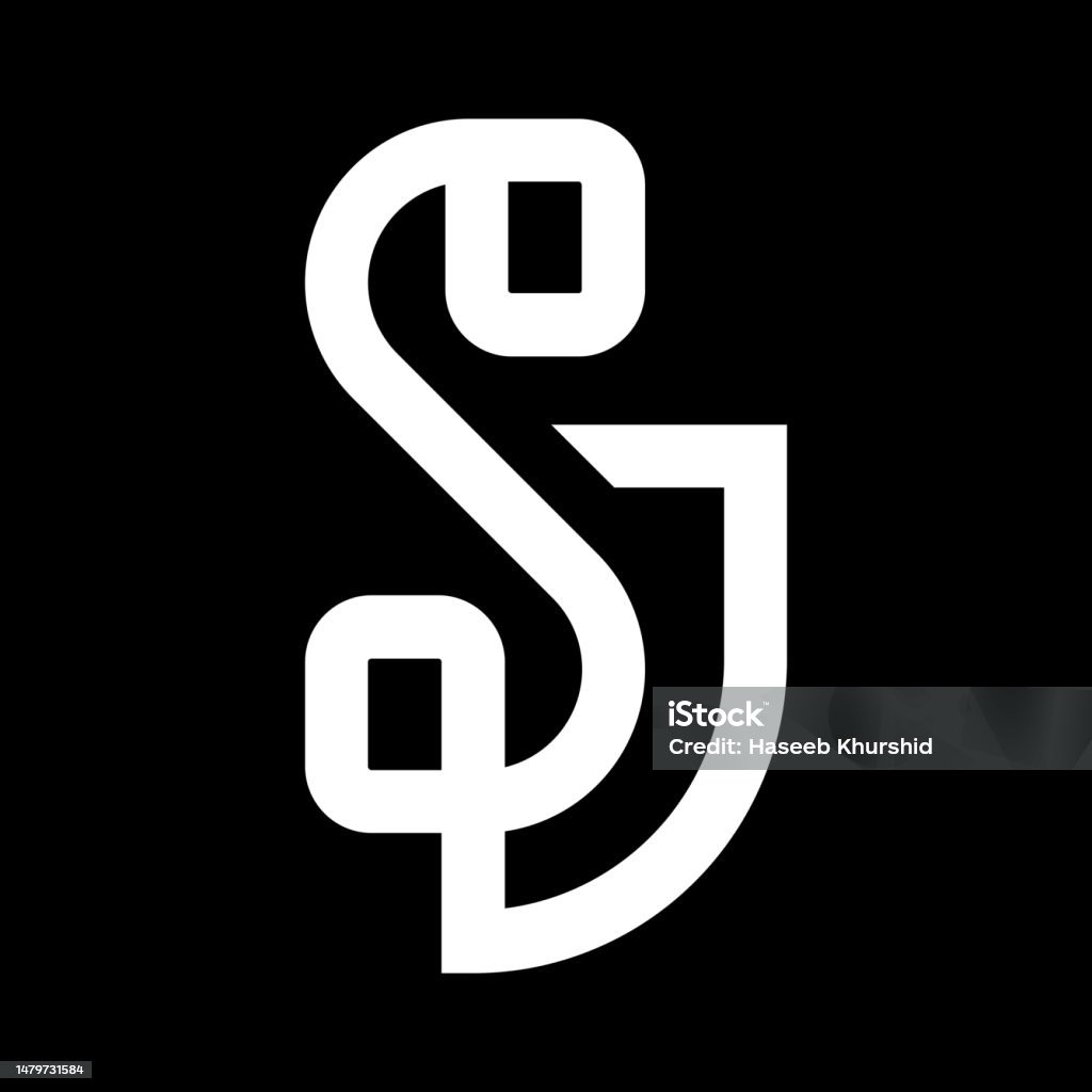 Logo Sj Minimal Icône Dune Lettre Js Sur Fond De Luxe Idée De Logo