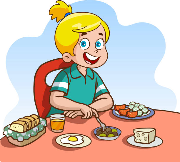 Kids Eat Breakfast Cartoon Kids Eat Breakfast Cartoon