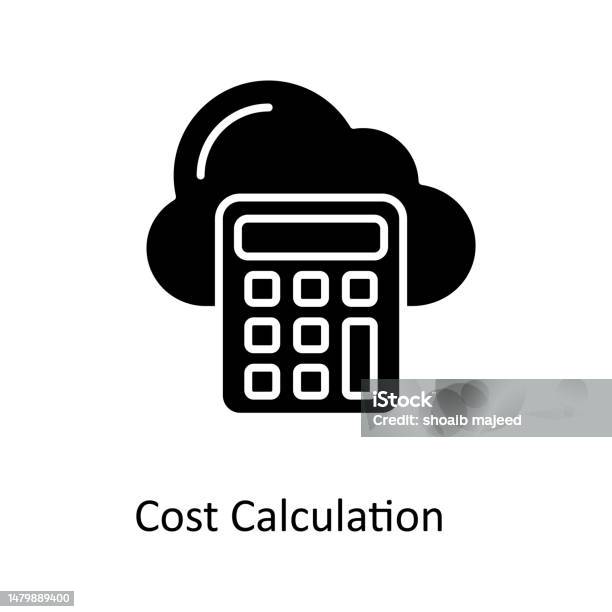 Vecteur De Calcul Des Coûts Icônes Pleines Stock Simple Dillustration